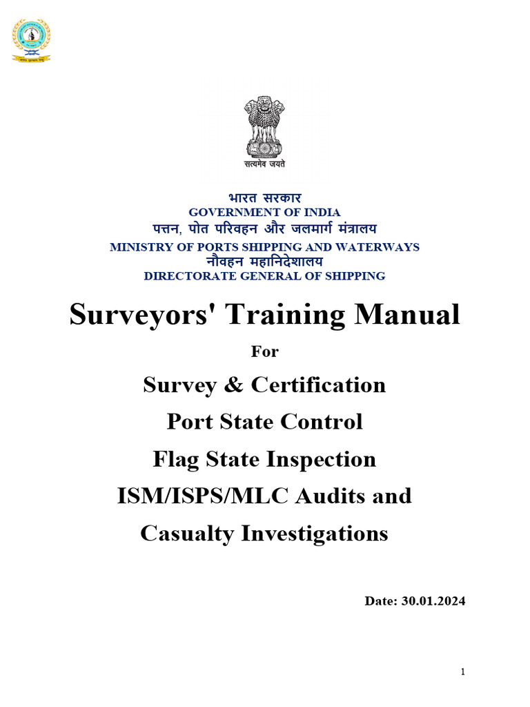 Surveyors' Training Manual Overview | PDF | Audit | Water Transport