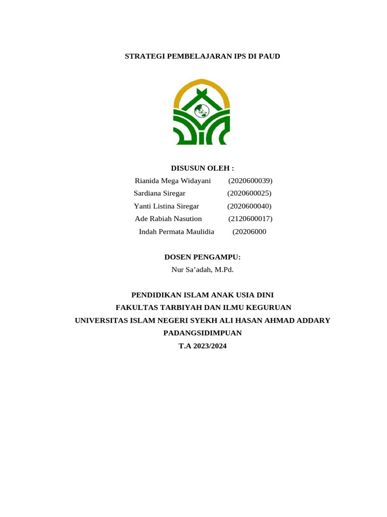 Strategi Pembelajaran IPS Kel 1 | PDF