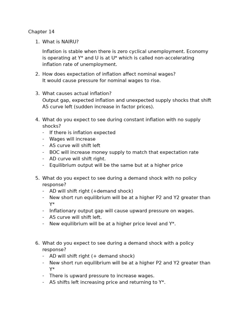 Macro Economics Study guide | PDF | Government Budget Balance | Inflation
