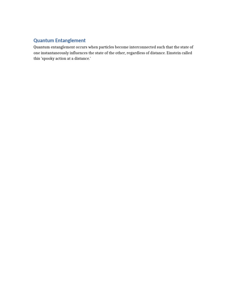 Quantum Entanglement Pdf