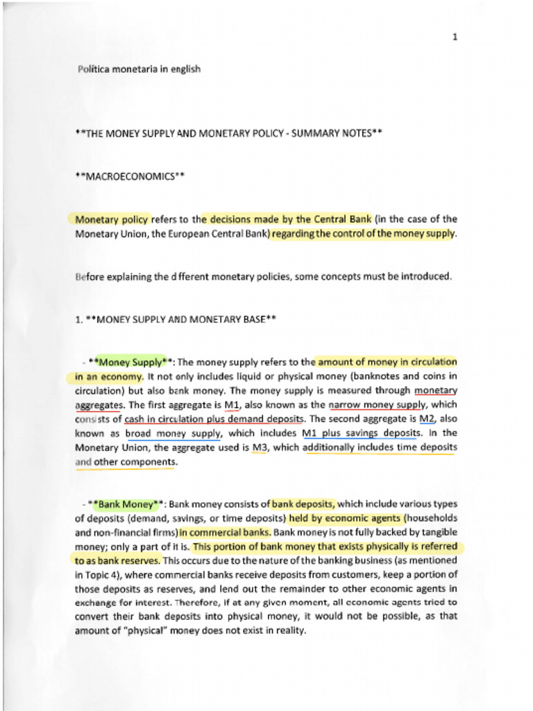 Monetary Policy | PDF