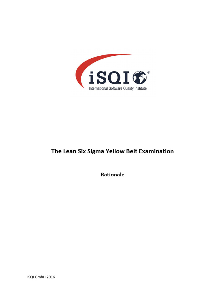The Lean Six Sigma Yellow Belt Examination (PDFDrive) | PDF | Six Sigma ...