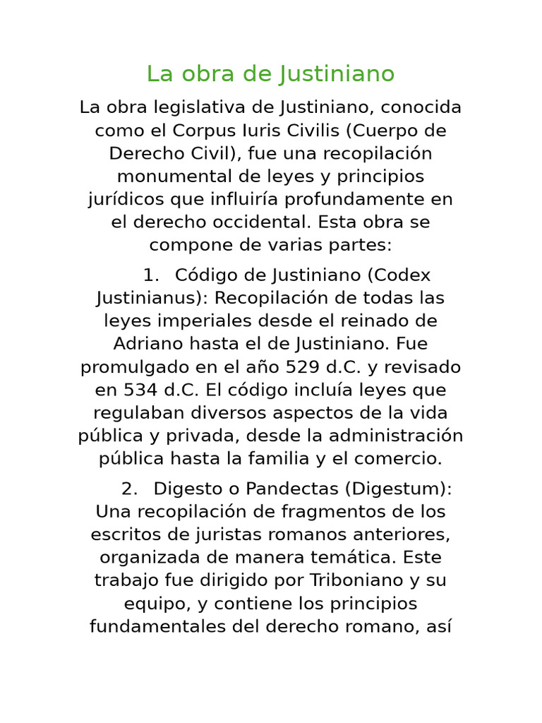 Copia de Obra de Justiniano | PDF