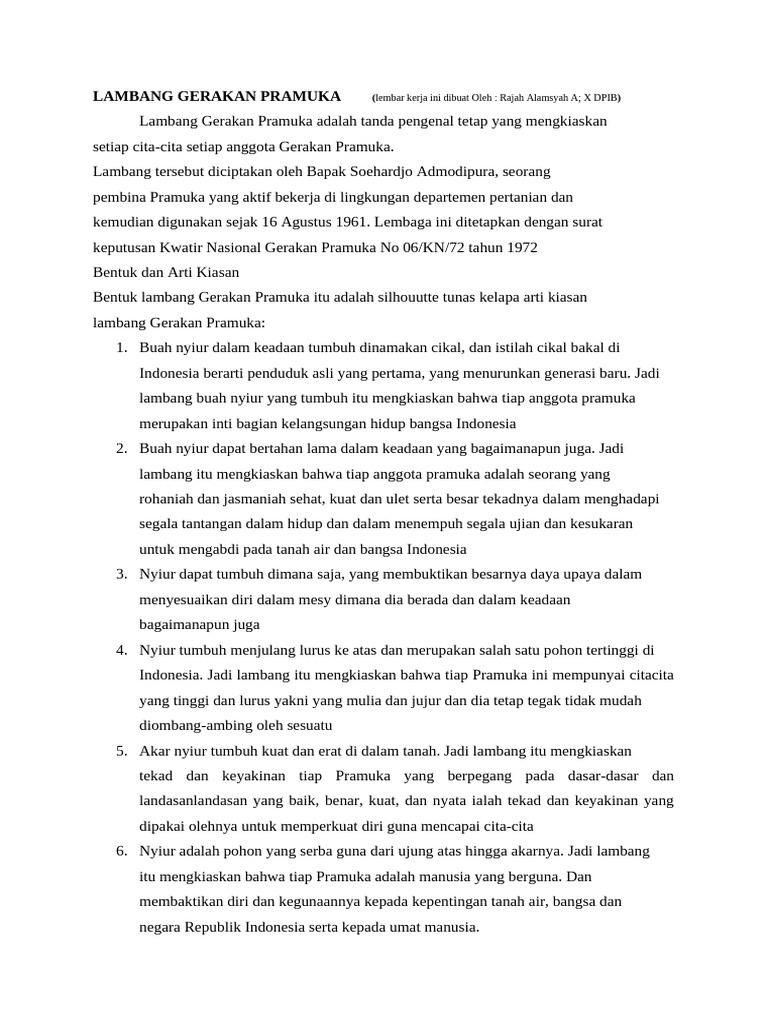 Tugas Pramuka | PDF