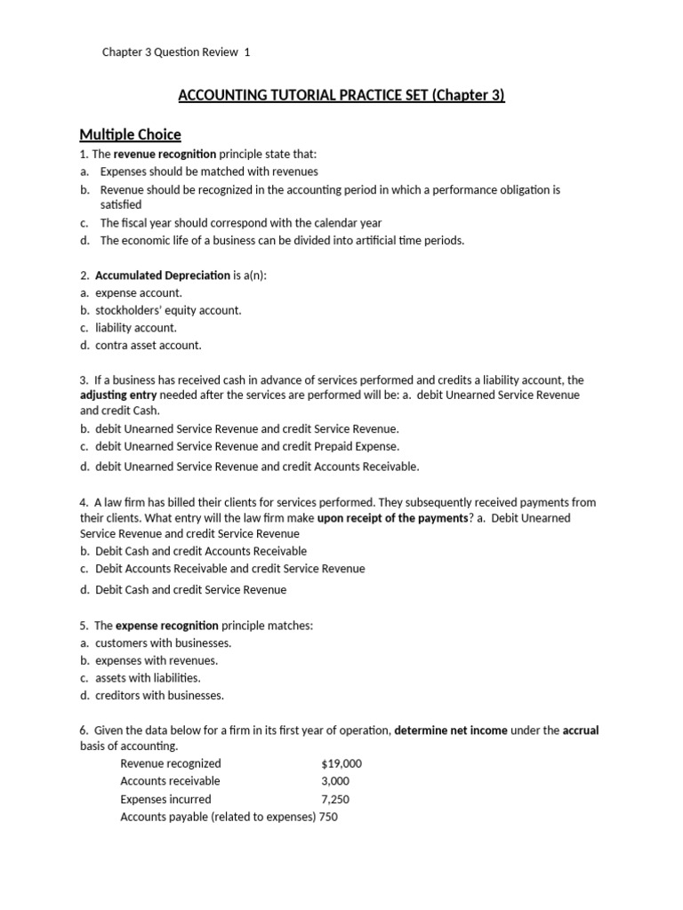 Accounting Practice Set Chapter 3 | PDF | Debits And Credits | Expense
