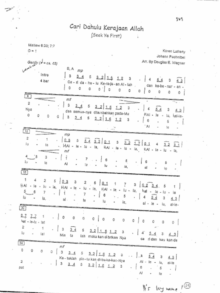 SATB Cari Dahulu Kerajaan Allah | PDF