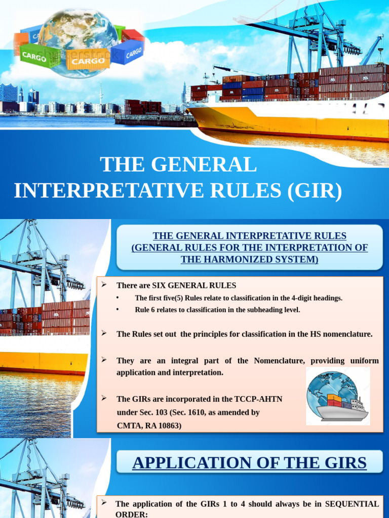 The General Interpretative Rules | PDF