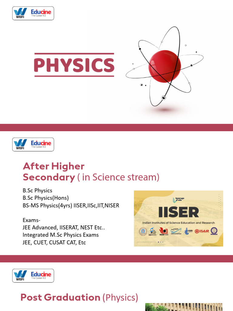 Physics Degree Pathways and Specializations | PDF