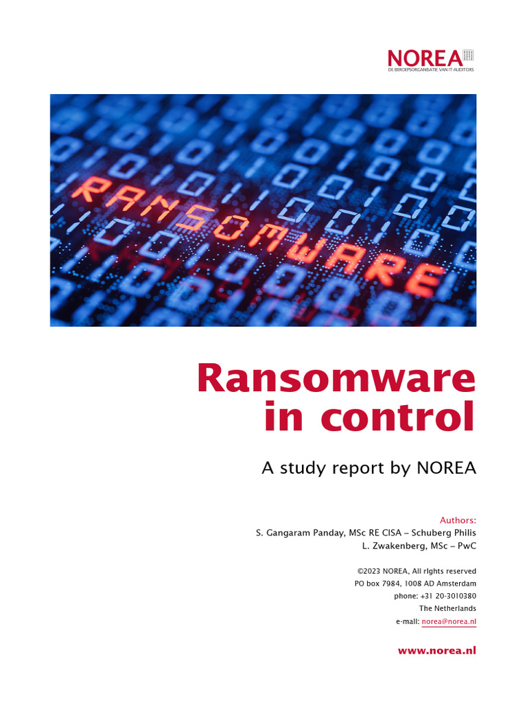 studierapport ransomware in control 参考报告 | PDF | Ransomware | Security