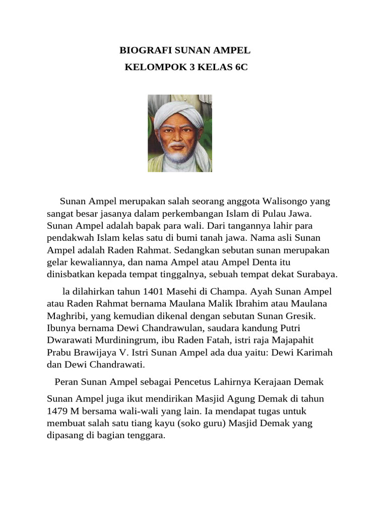 Biografi Sunan Ampel | PDF