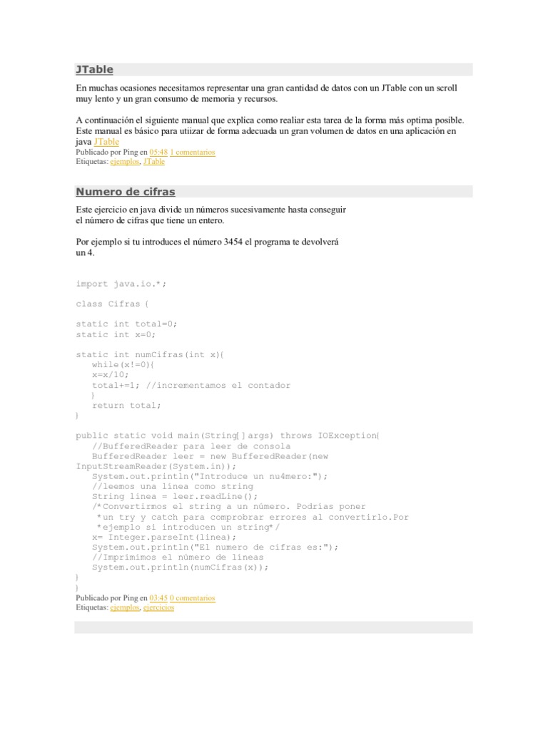 Ejemplos de Netbeans | PDF | Java (lenguaje de programación) | Infraestructura informática