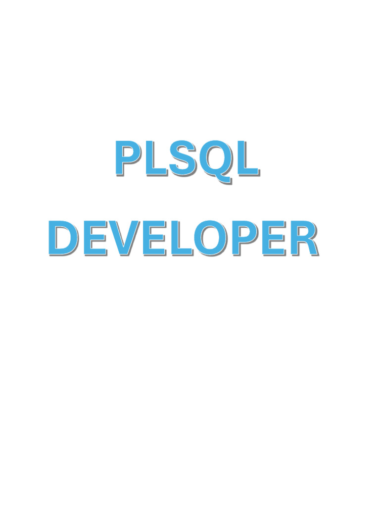 Pls Ql Developer | PDF