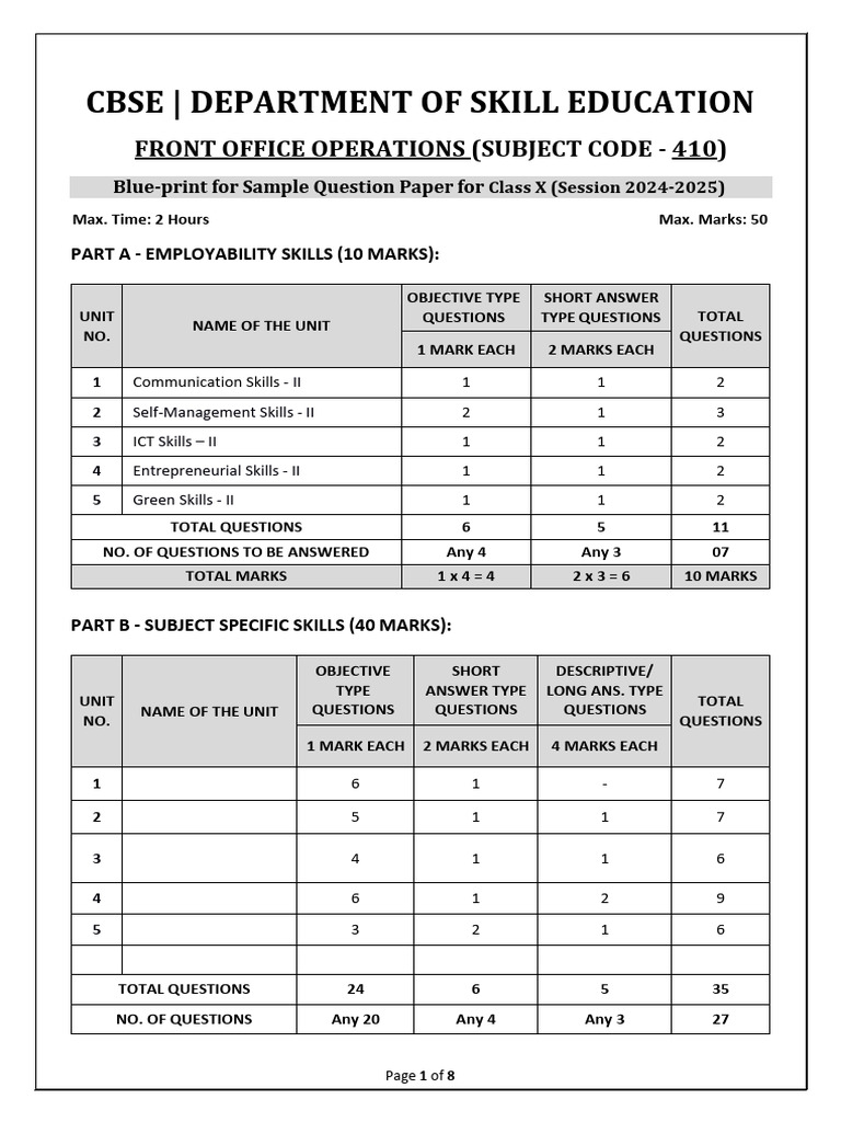 Front Office Operations Class 10 Guide | PDF | Computing