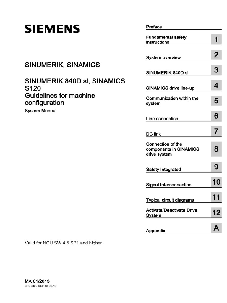 Sinumerik 840d SL Sinamics s120 En-Us | PDF | Power Supply | Documentation