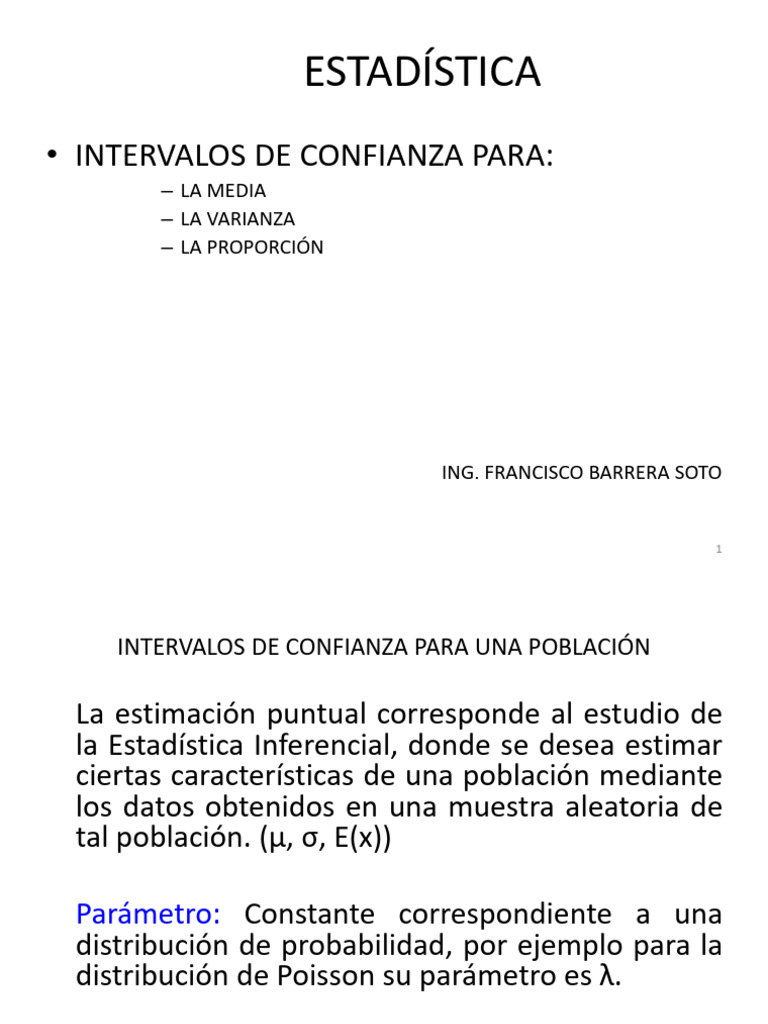 TEMA INTERVALOS DE CONFIANZA | PDF | Intervalo de confianza | Estimador