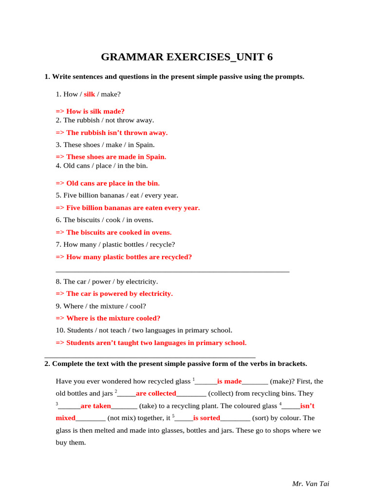 GRAMMAR REVIEW - UNIT 6 | PDF | Ice Cream | Tutankhamun