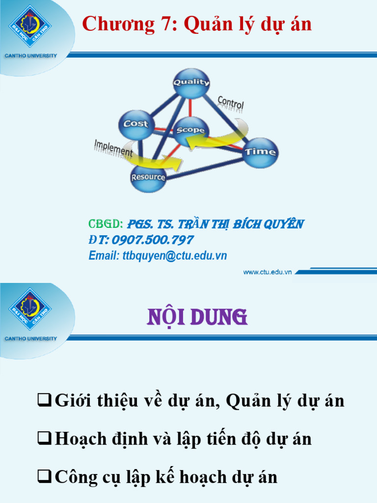 Chapter07 - CN100 - Quan Ly Du An - Co Quyen | PDF