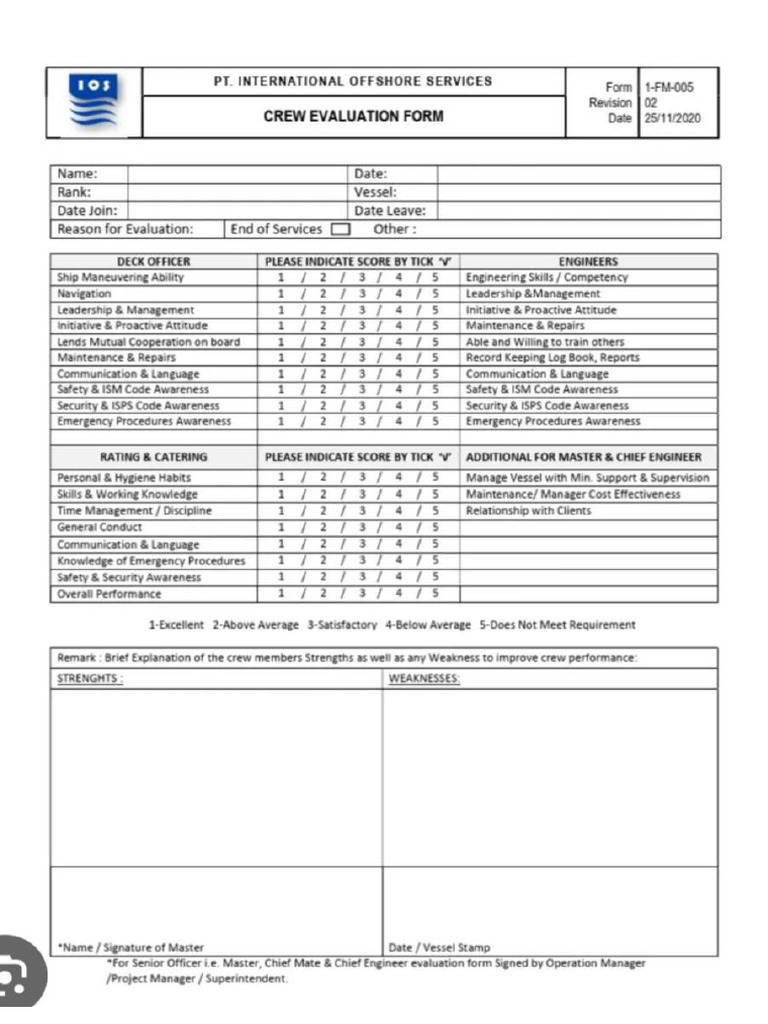 Evaluation Form | PDF