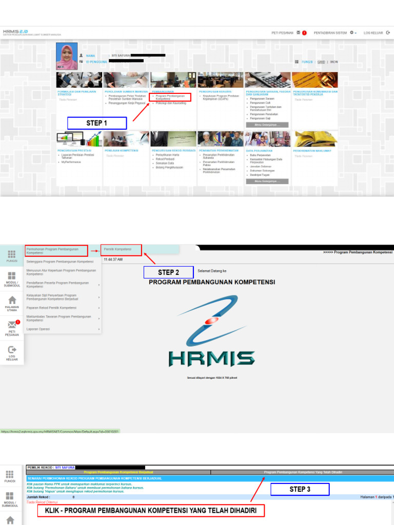 Tatacara Kemaskini Sijil & Latihan Di Hrmis | PDF