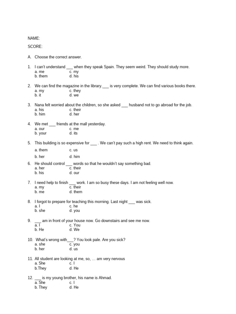 English Grammar Practice Exercises | PDF