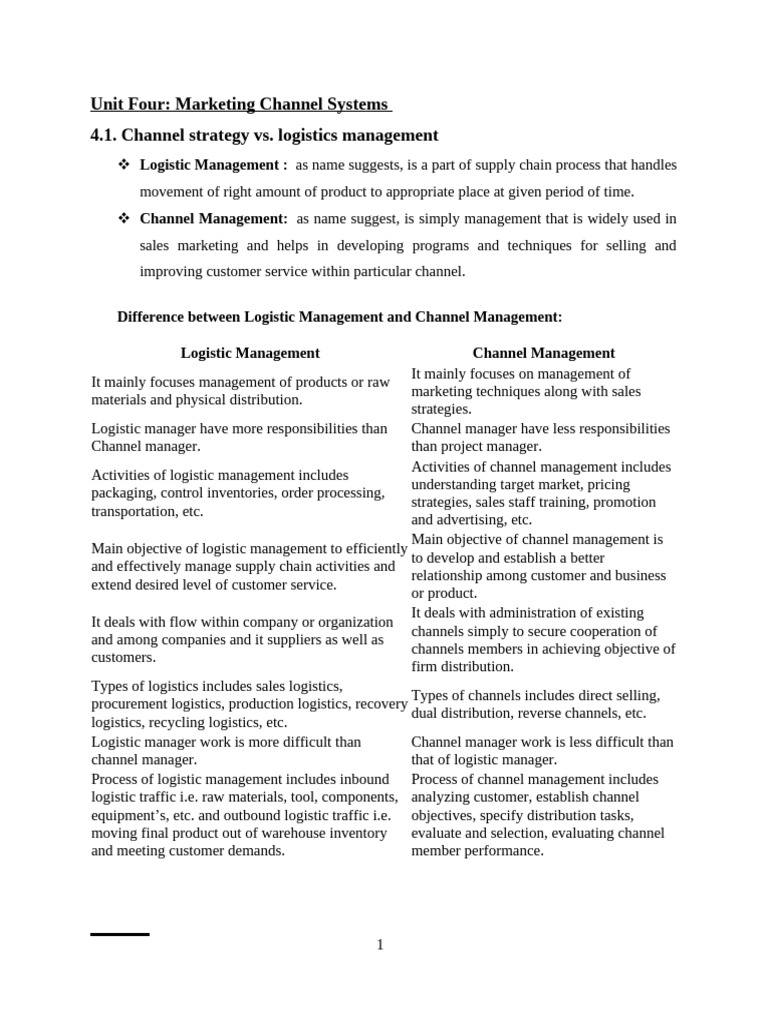 Chapters 4 5 6 Pdf Logistics Marketing