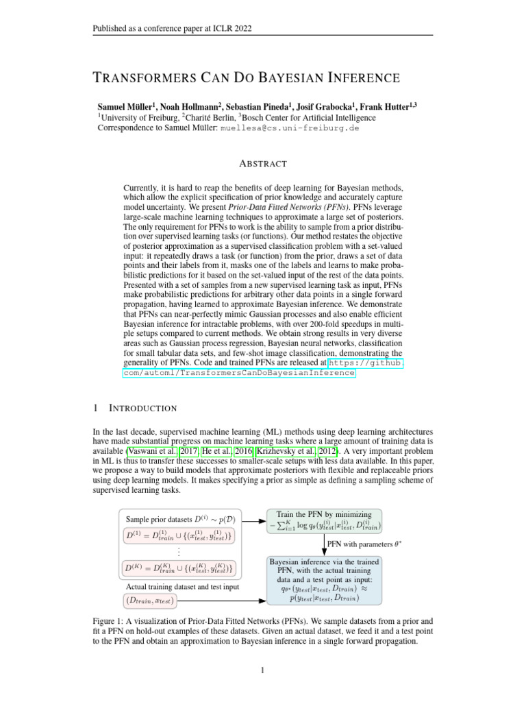 Transformers Can Do Bayesian Inference | PDF | Statistical Inference | Artificial Neural Network