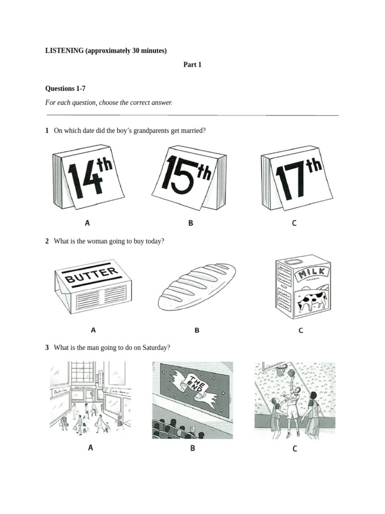 Listening and Reading Comprehension Test | PDF | Classroom ...