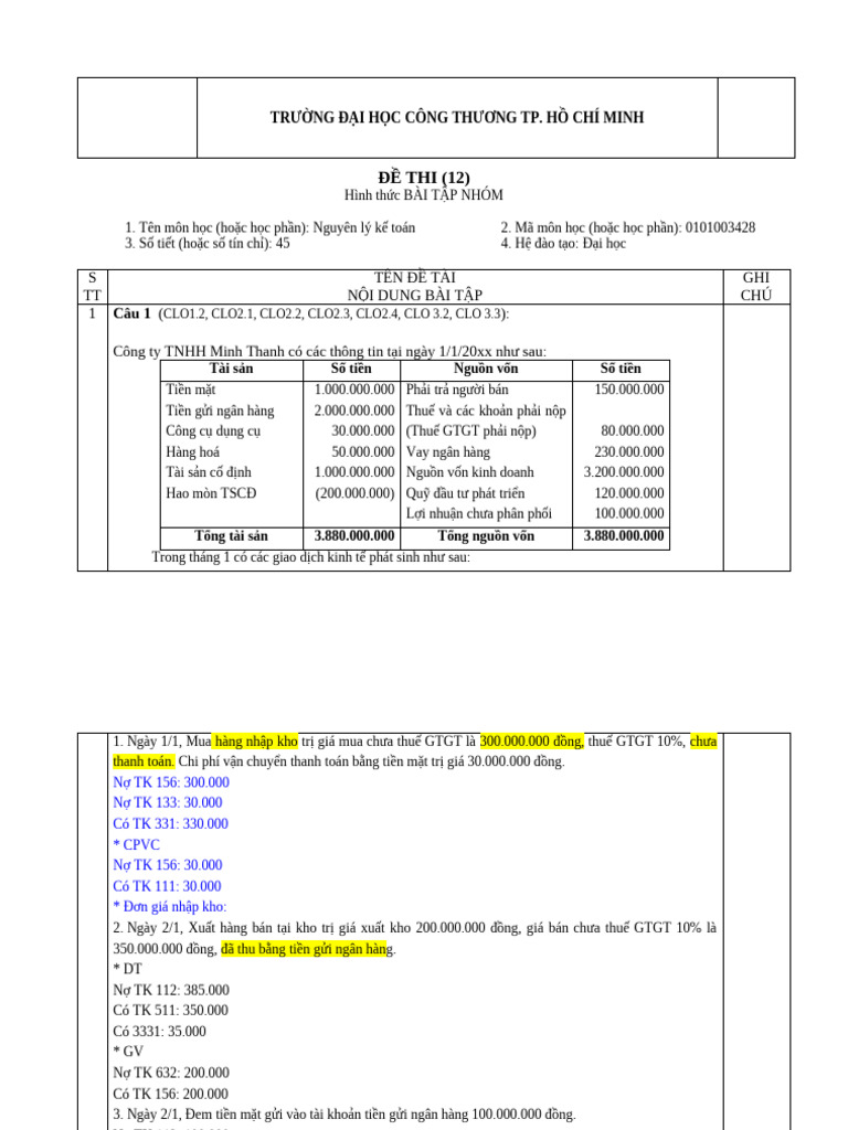 Đề 12 - NLKT | PDF