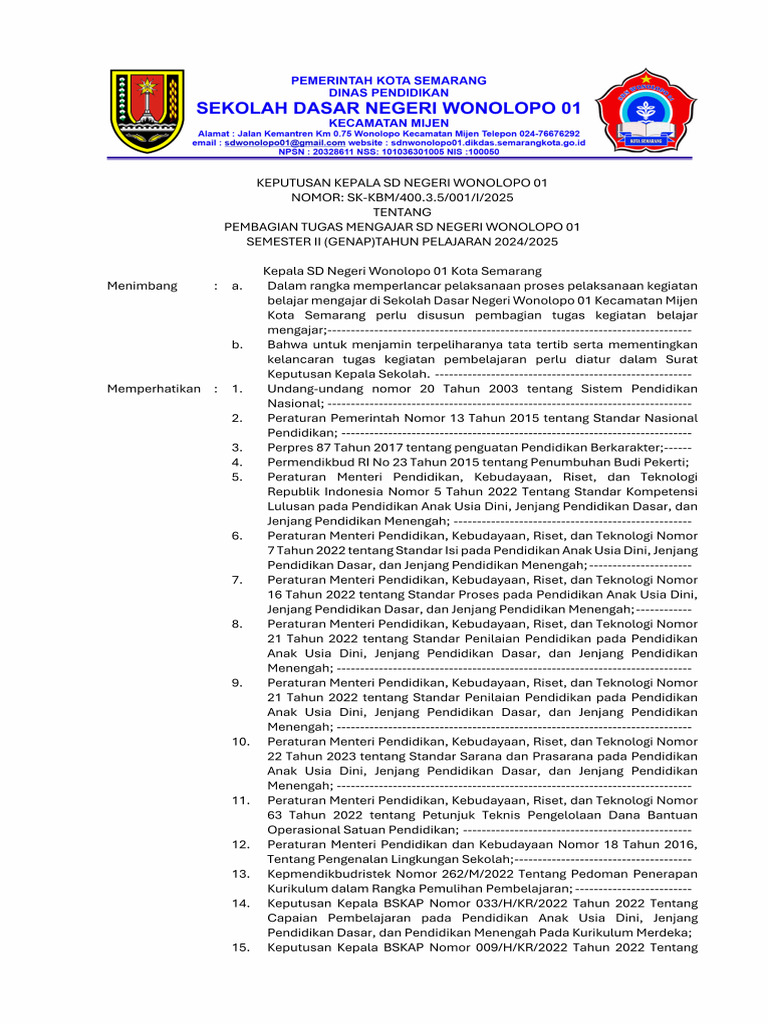 SK KBM 2024-2025 Semester II | PDF