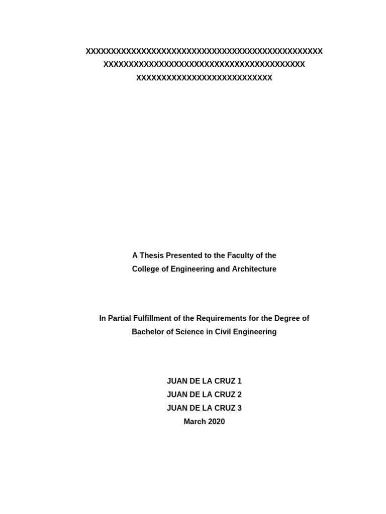 Cover Page Format | PDF