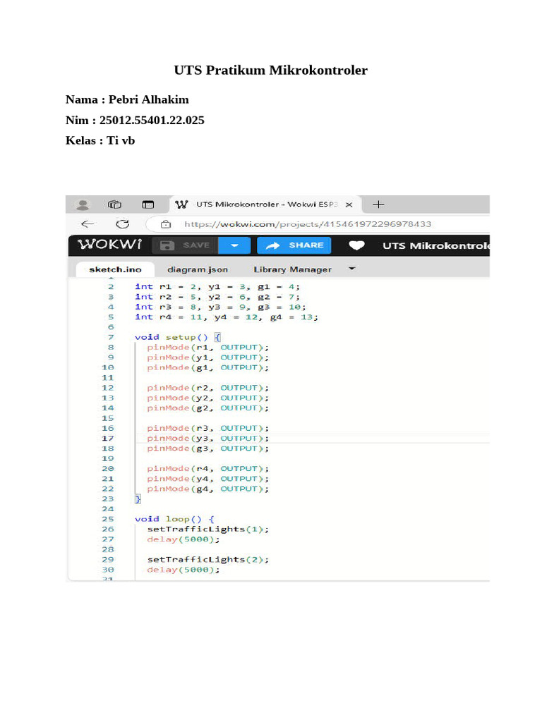 UTS Pratikum Mikrokontroler | PDF