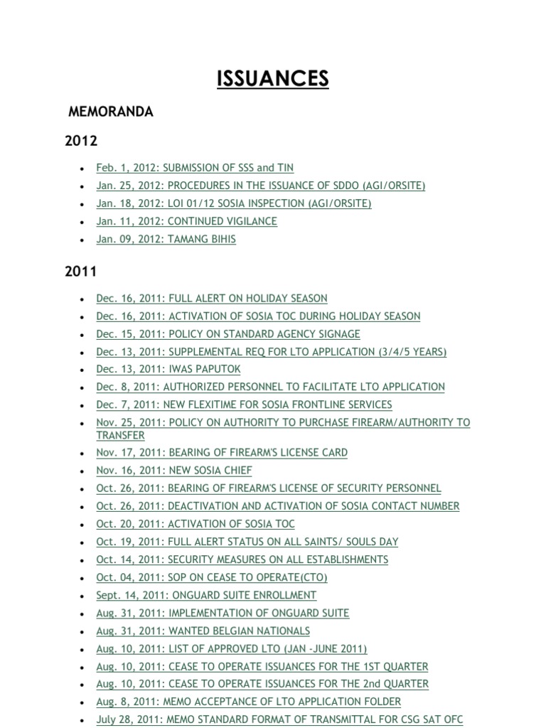 Sosia Issuances | PDF | Security Guard | Security