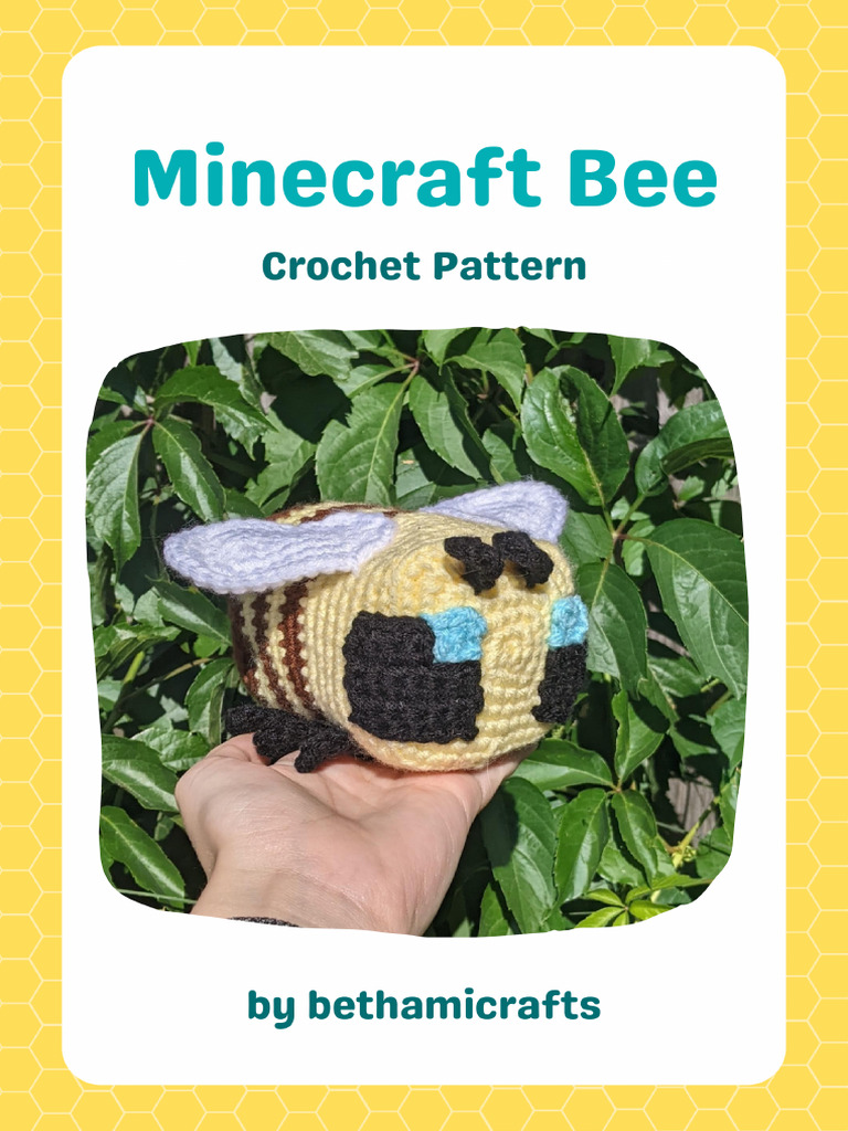 Mine Craft Bee Pattern | PDF