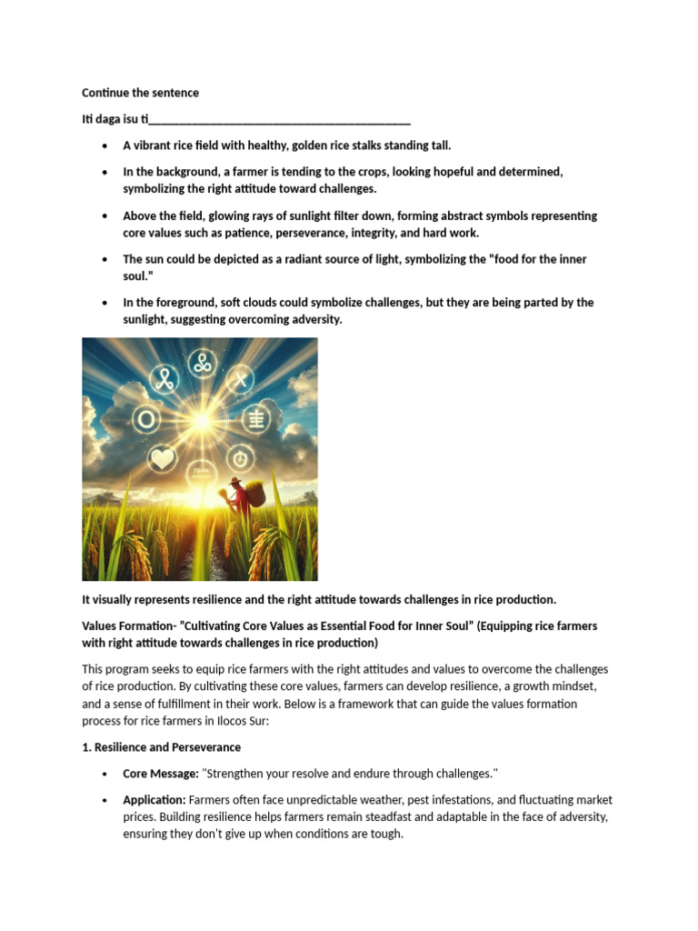 PAFES Training - Values Formation | PDF | Agriculture | Sustainable ...