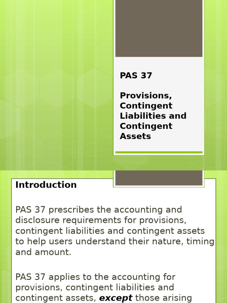 PAS-37 | PDF | Liability (Financial Accounting) | Debits And Credits