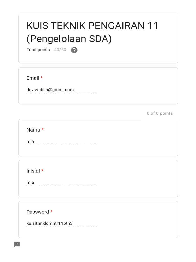 Kuis Teknik Pengairan 11 (Pengelolaan Sda) | PDF