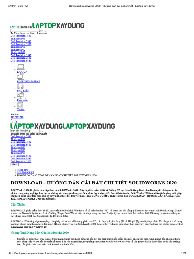 Solidworks 2020 - HuongDanCaiDat | PDF