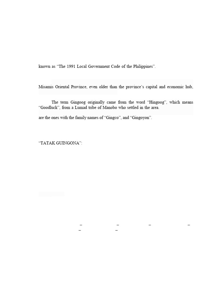 Gingoog City Executive Summary 2016 | PDF | Expense | Economies