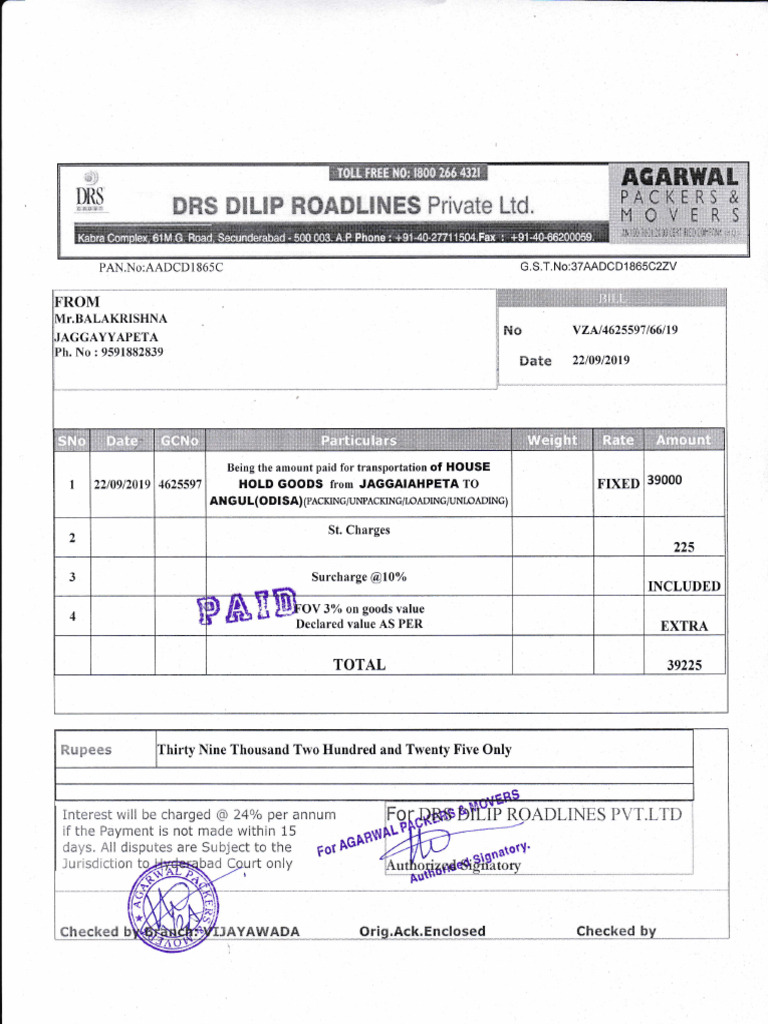 Drs Packers Final Invoice | PDF