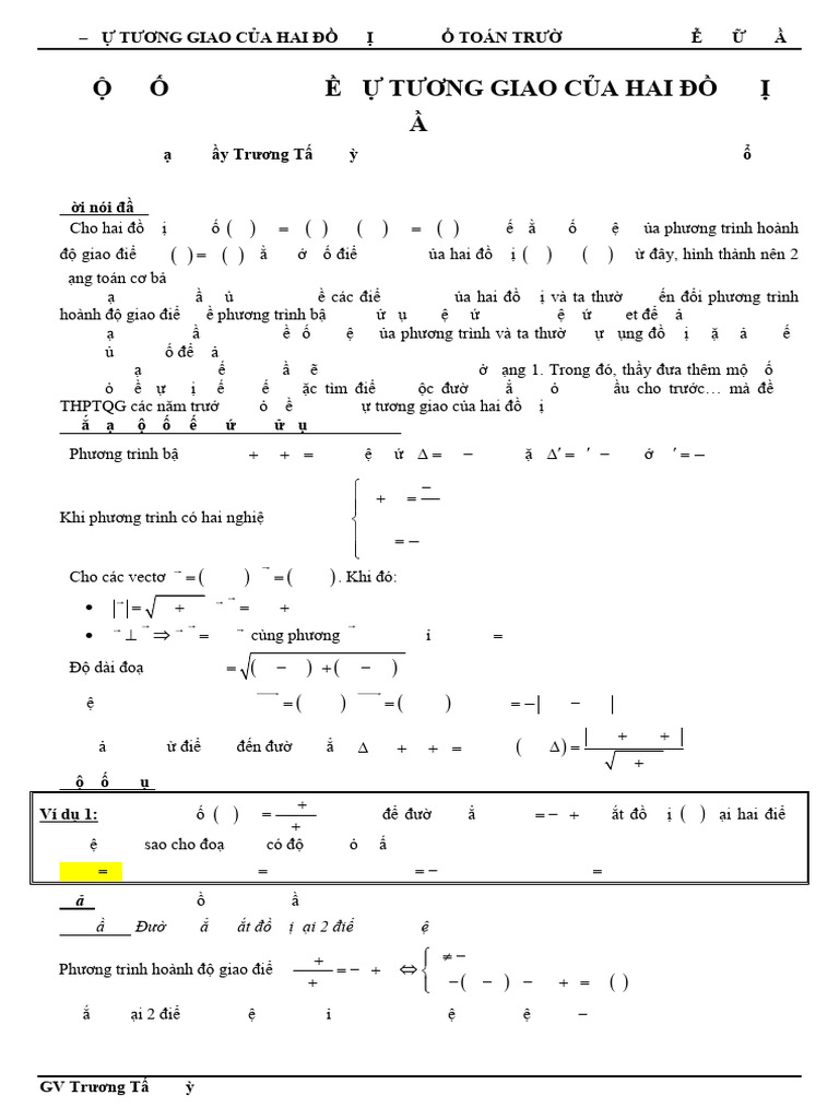 Su Tuong Giao Cua Hai Do Thi (Phan 1) by | PDF