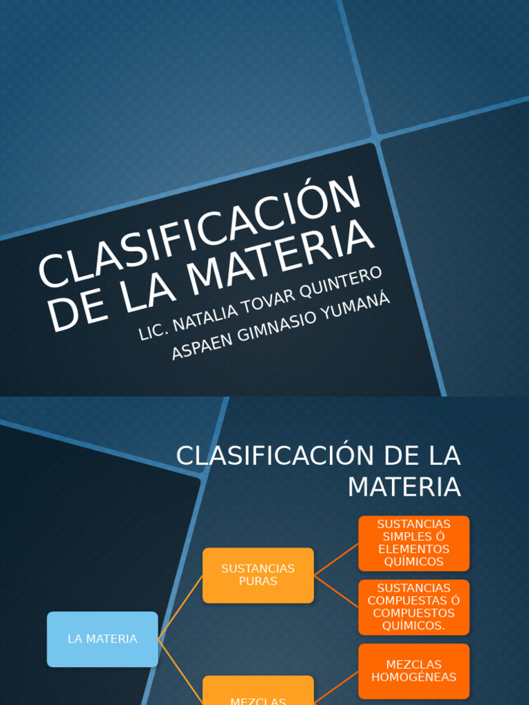 Clasificacion de La Materia | PDF | Sustancias químicas | Importar