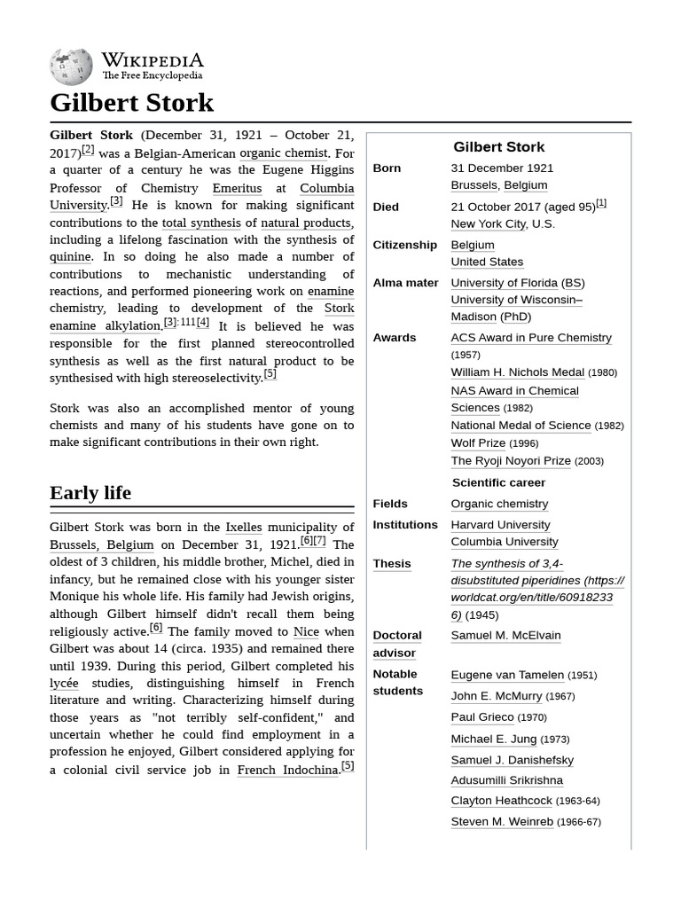 Gilbert_Stork | PDF | Chemistry