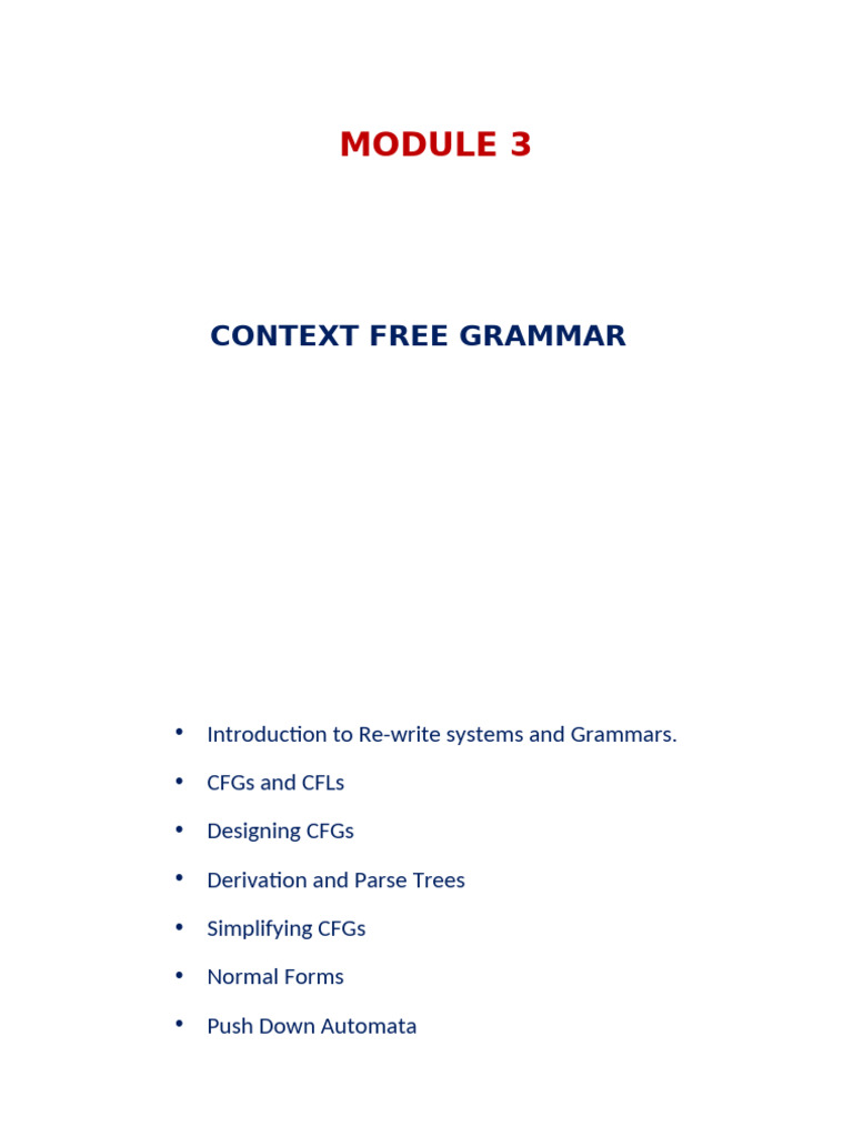 Context Free Grammar | PDF | Mathematical Logic | Language Mechanics