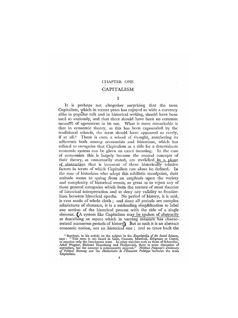 Dobb (1950) ‘Capitalism’ | PDF | Political Economy | Political Science