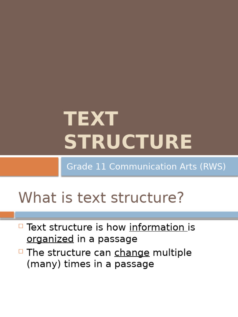 Text Structure PowerPoint | PDF | Pittsburgh Steelers