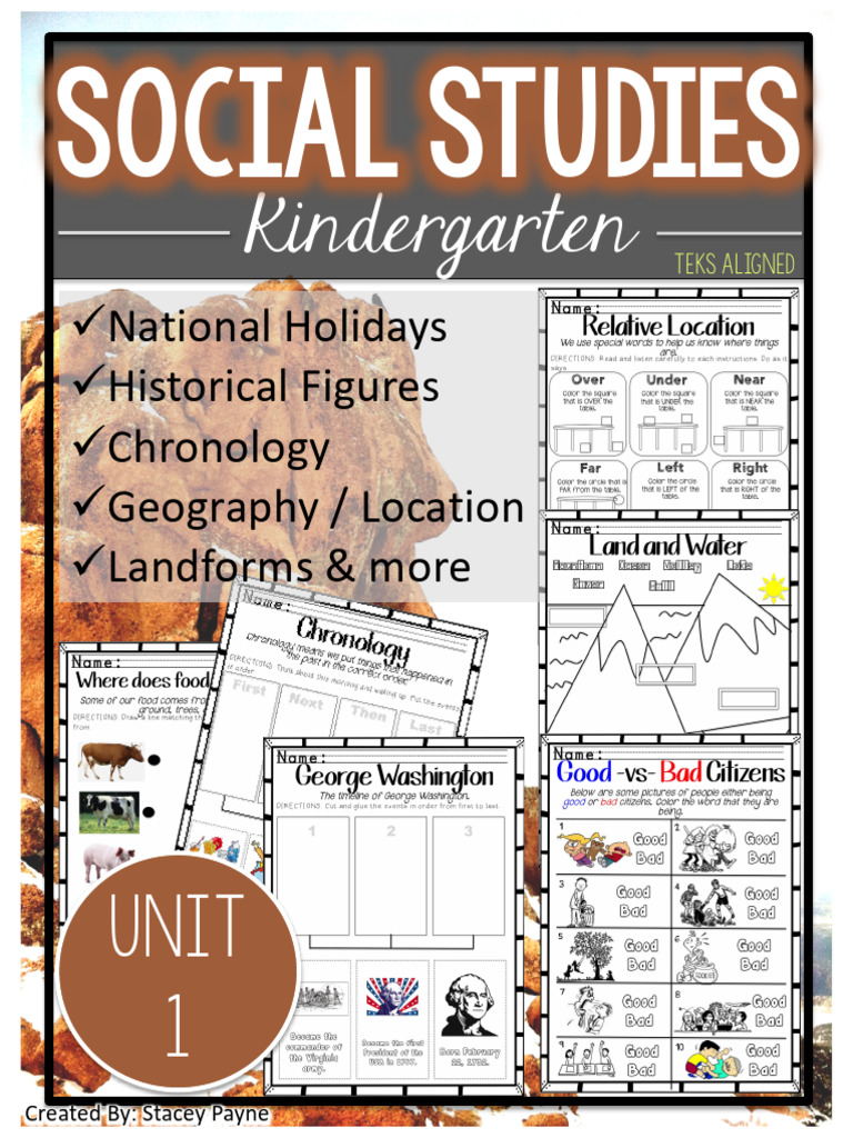 Social Studies KindergartenSocialStudiesUnit1HistoryGeography | PDF ...