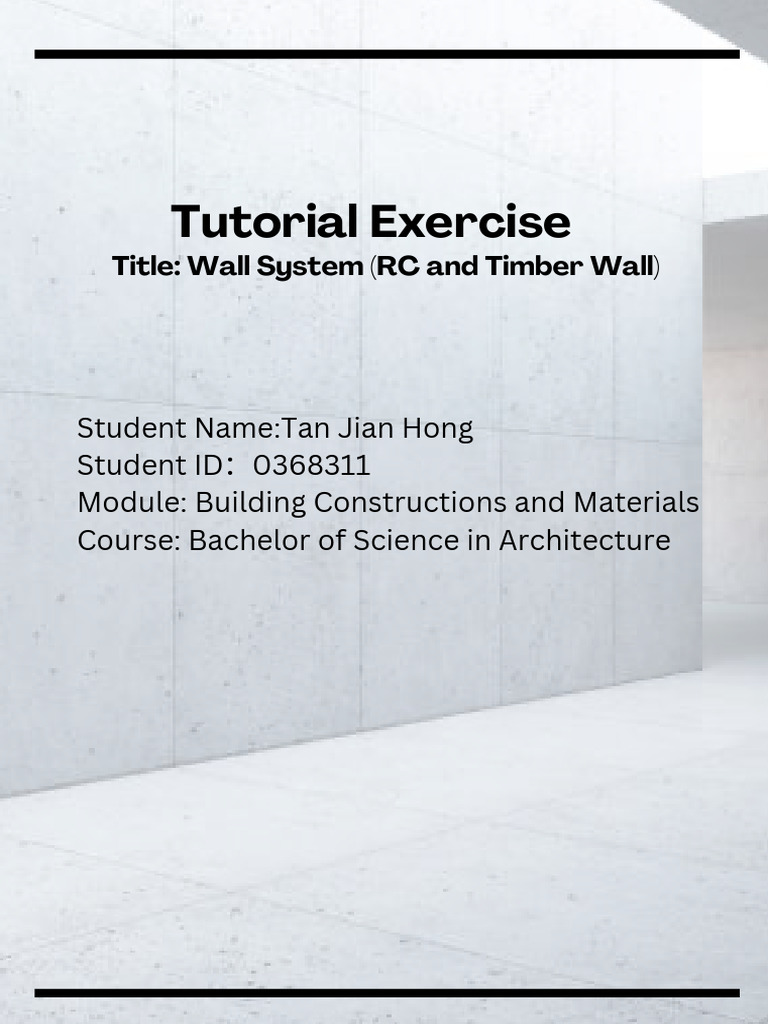 Tutorial Exercise - Wall System PDF | PDF