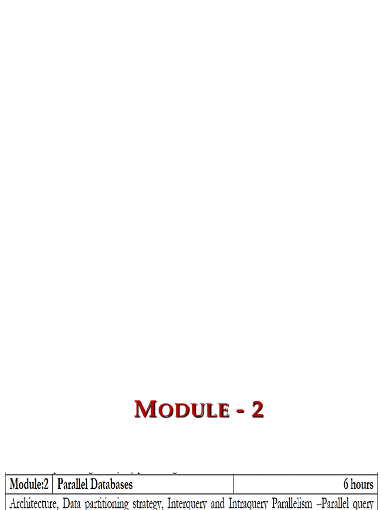 9.CSI2004-ADBMS Module2 Part1 | PDF | Parallel Computing | Scalability