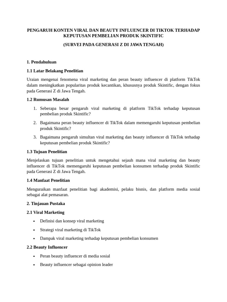 Kerangka Karya Ilmiah_Rani Juwita PP | PDF