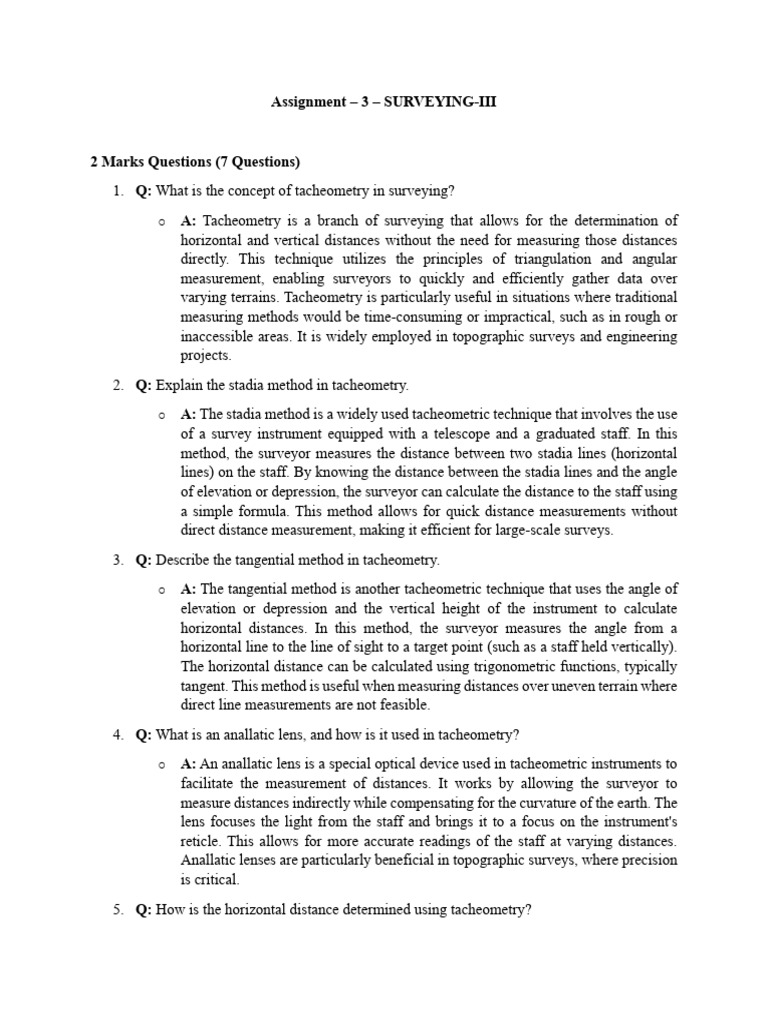 Assignment-3 - SURVEYING III | PDF | Surveying | Accuracy And Precision